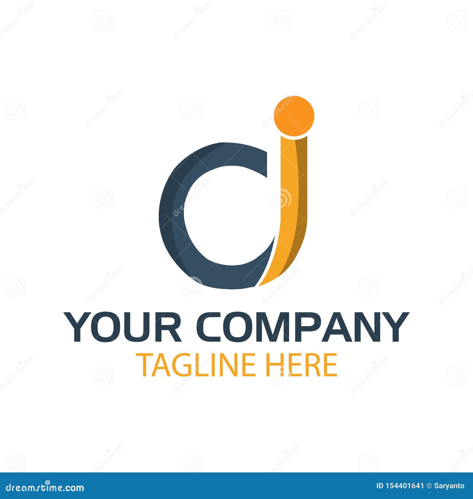 CI Logo Template, CI Letter, Flat Design. Vector Stock Vector ...