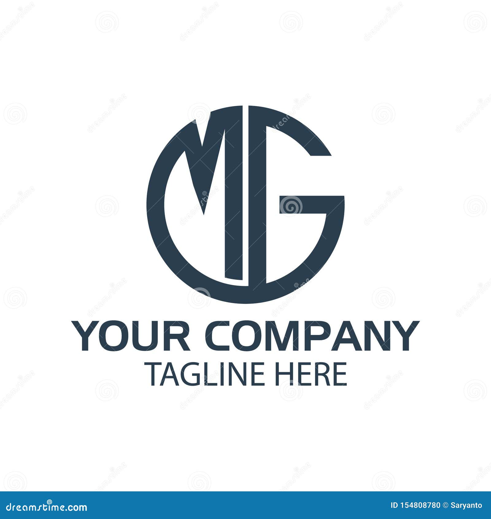 Letter MG Stock Logo, MG Initial., Flat Design Stock Vector ...