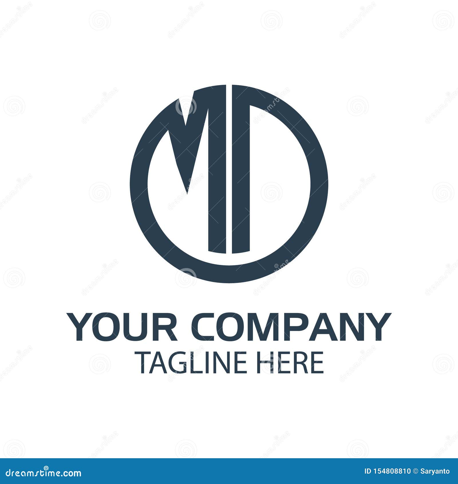 Letter Md Stock Logo, Md Initial, Flat Design. Technology Logo Stock ...