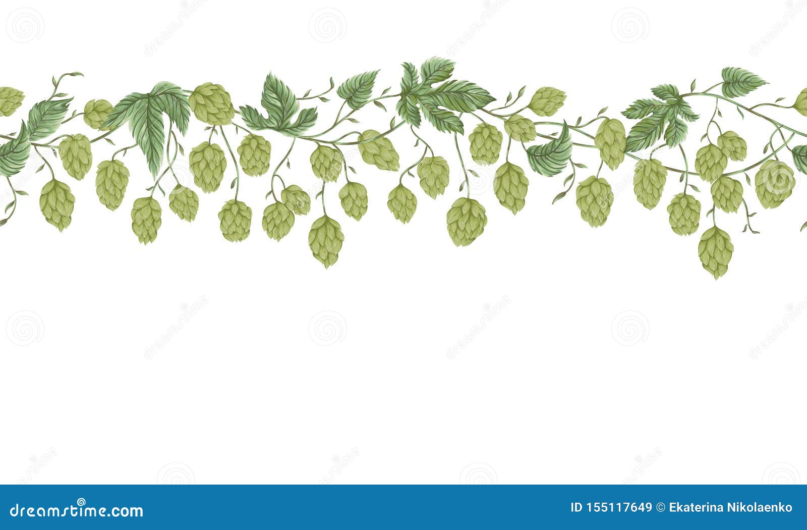 Seamless With Hops. Beer Pattern. Isolated On A White Background ...