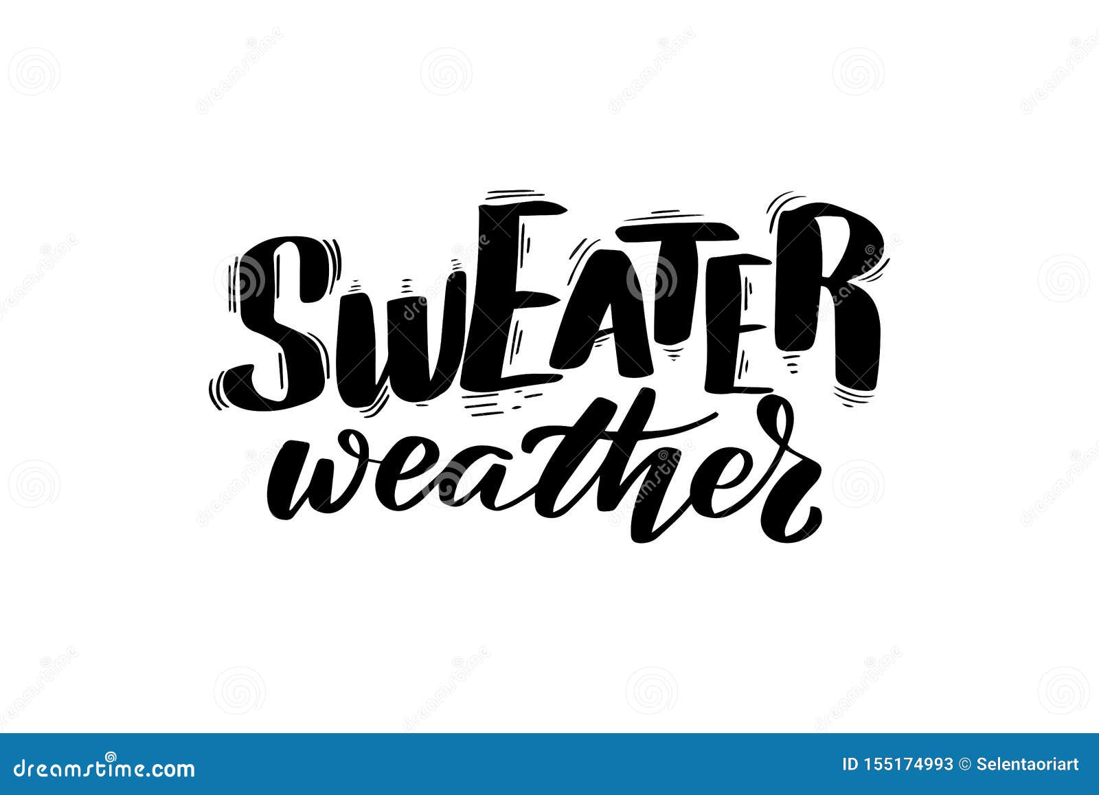 Lettering sweater weather stock vector. Illustration of phrase - 155174993