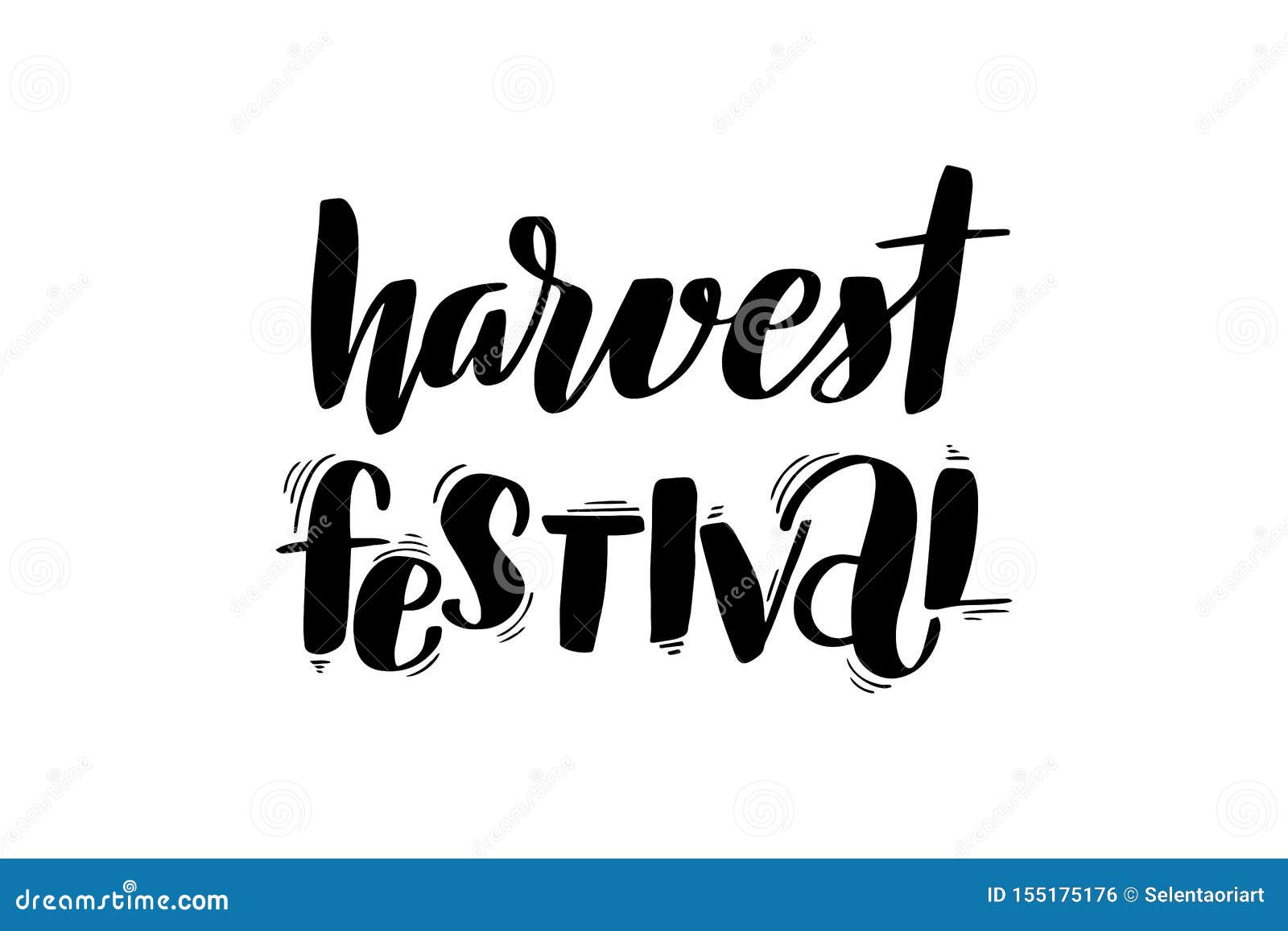 Lettering harvest festival stock vector. Illustration of print - 155175176