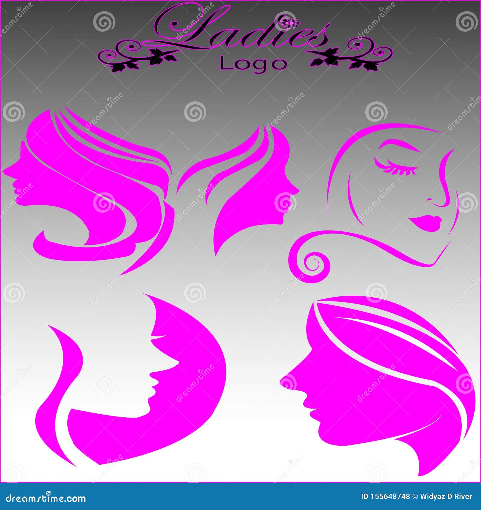 Design Women`s Logos for All Advertising Purposes Stock Vector ...