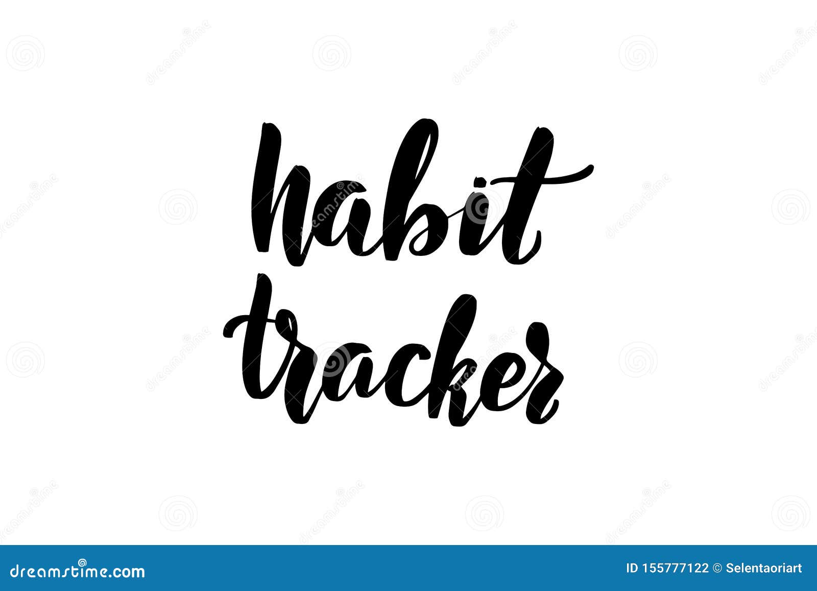 Lettering habit tracker stock vector. Illustration of list - 155777122