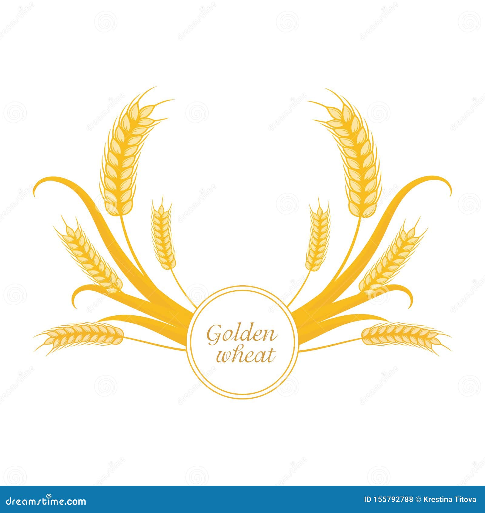 Golden Wheat Logo, Badge, Emblem Stock Vector - Illustration of ...