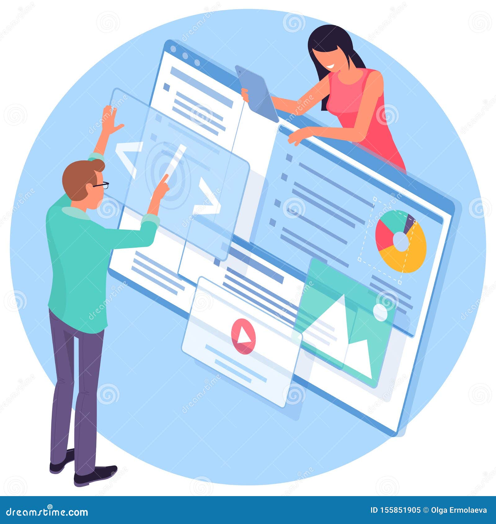 User interface development stock vector. Illustration of icon - 155851905