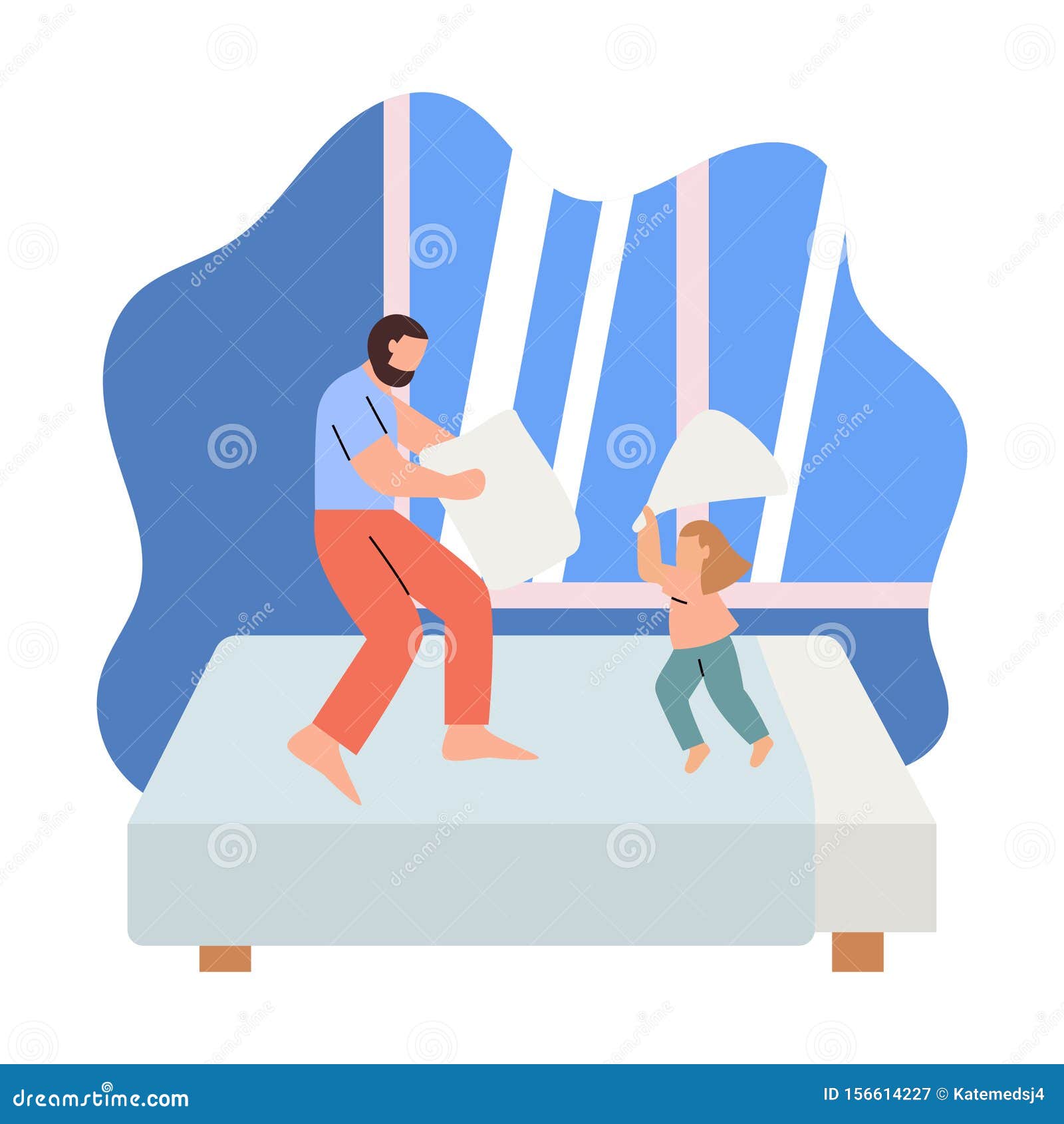 Pair Of Fighting Children. Conflict Between Kids, Violent Behavior ...