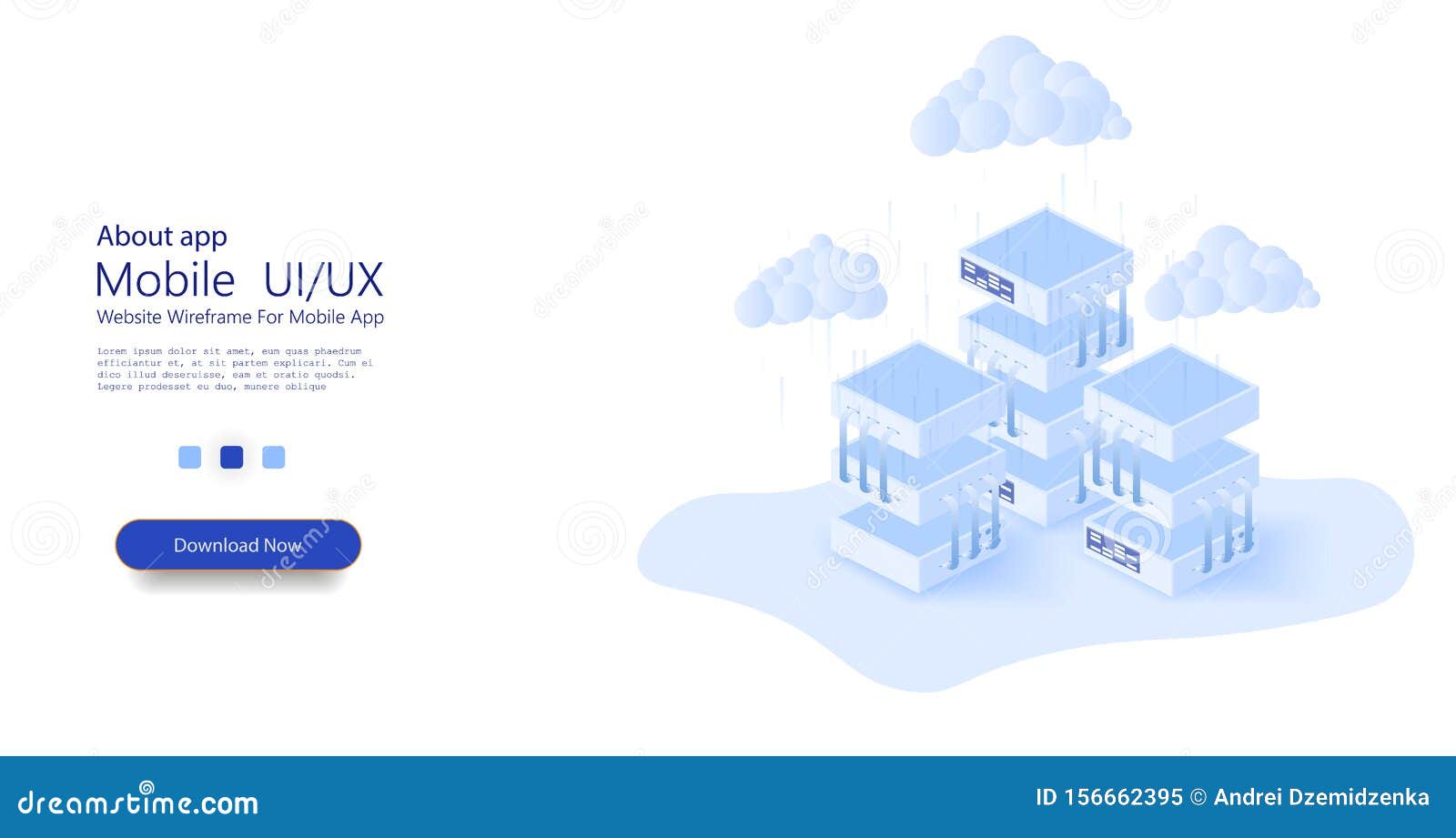 Isometric Big Data Processing, Digital Network Stock Vector ...