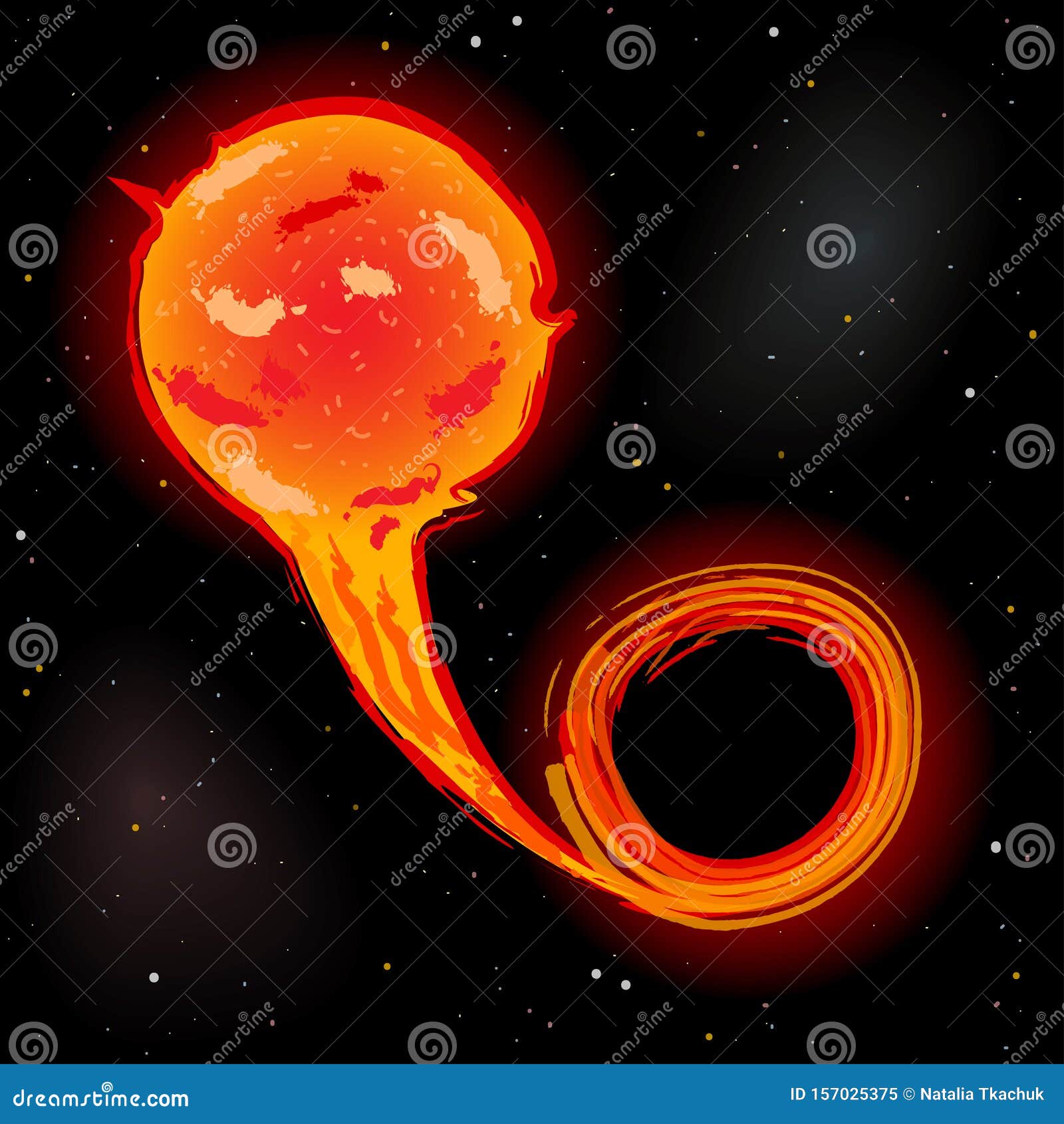 Forming Of Accretion Disk Black And White Intensity Map Stock Image ...