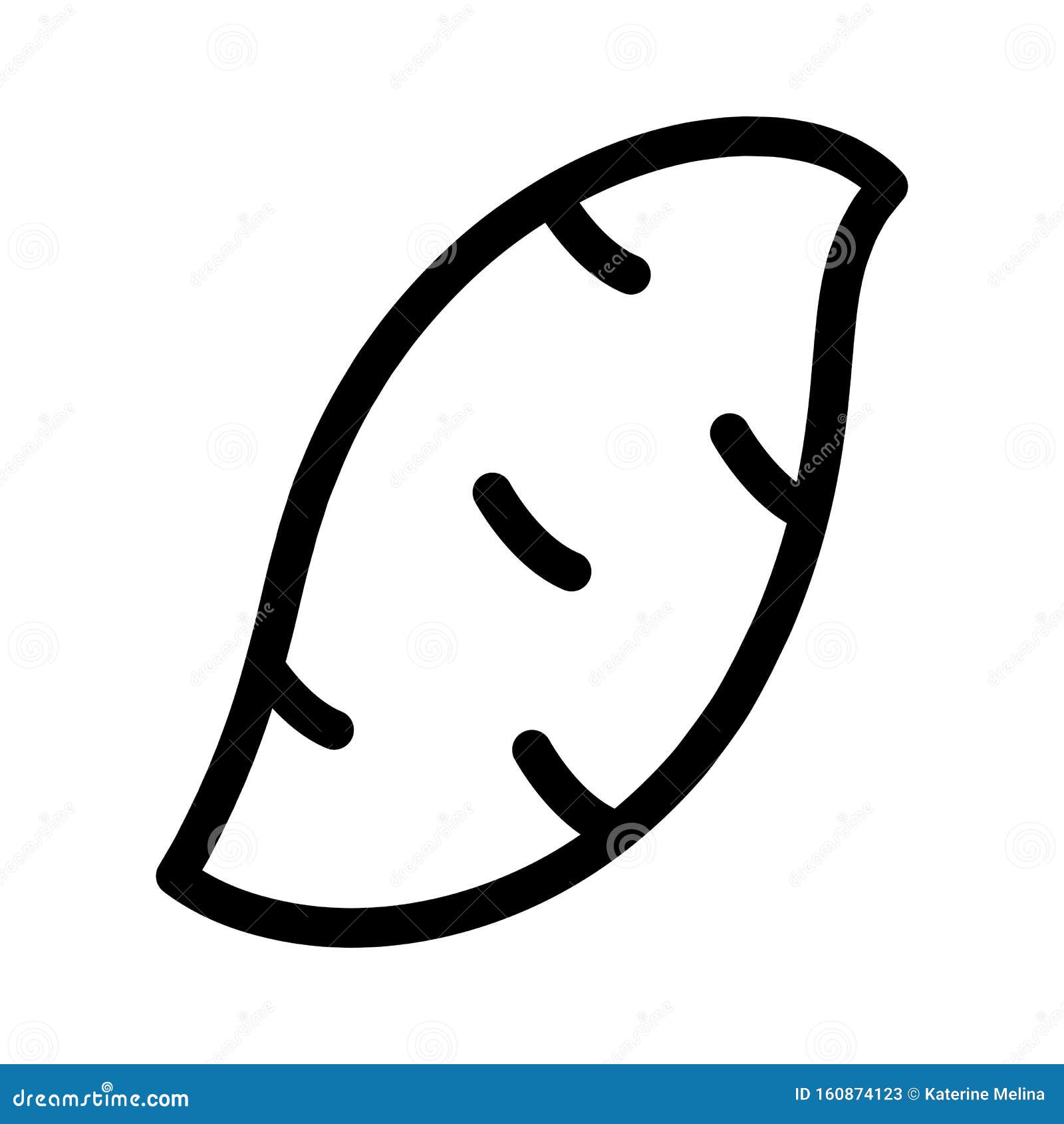 Sweet Potato Outline Icon, Line Vector Sign, Linear Pictogram Isolated ...