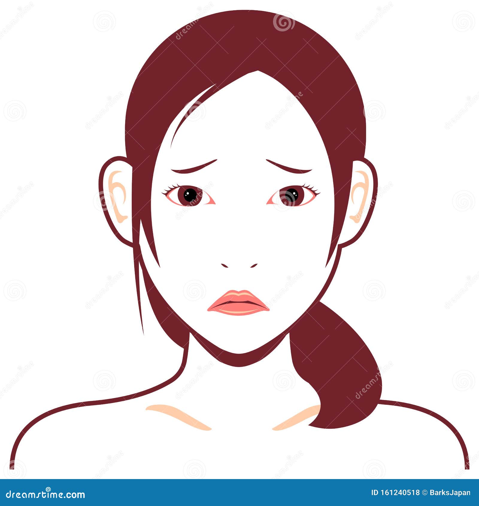 Illustration Set Of Troubled Facial Expressions And Smiling Parents And ...