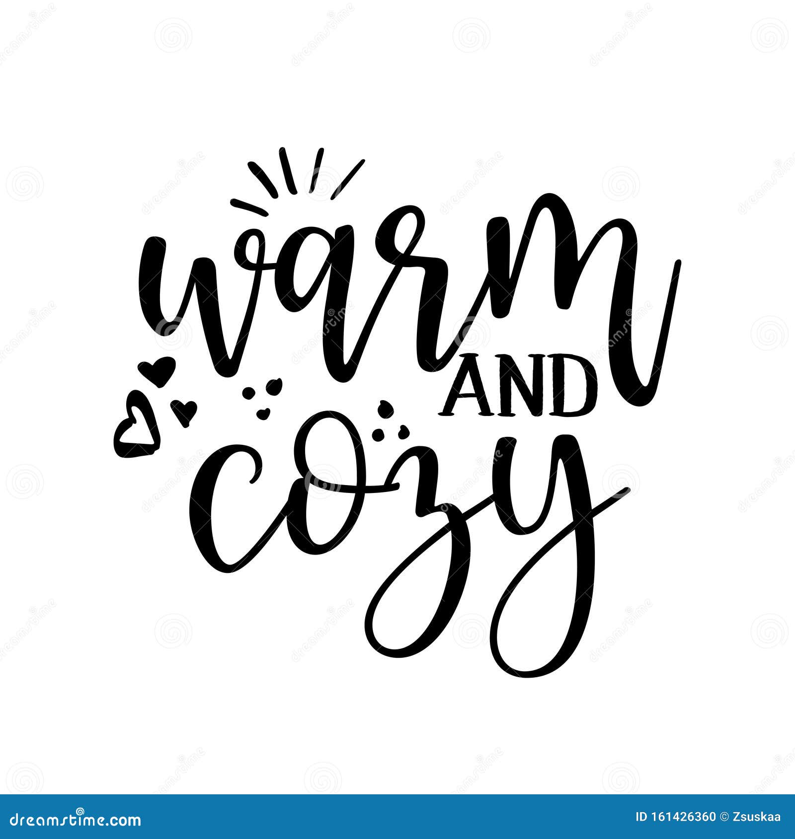 Warm and Cozy - Greeting Card Text - Calligraphy Phrase for Christmas ...