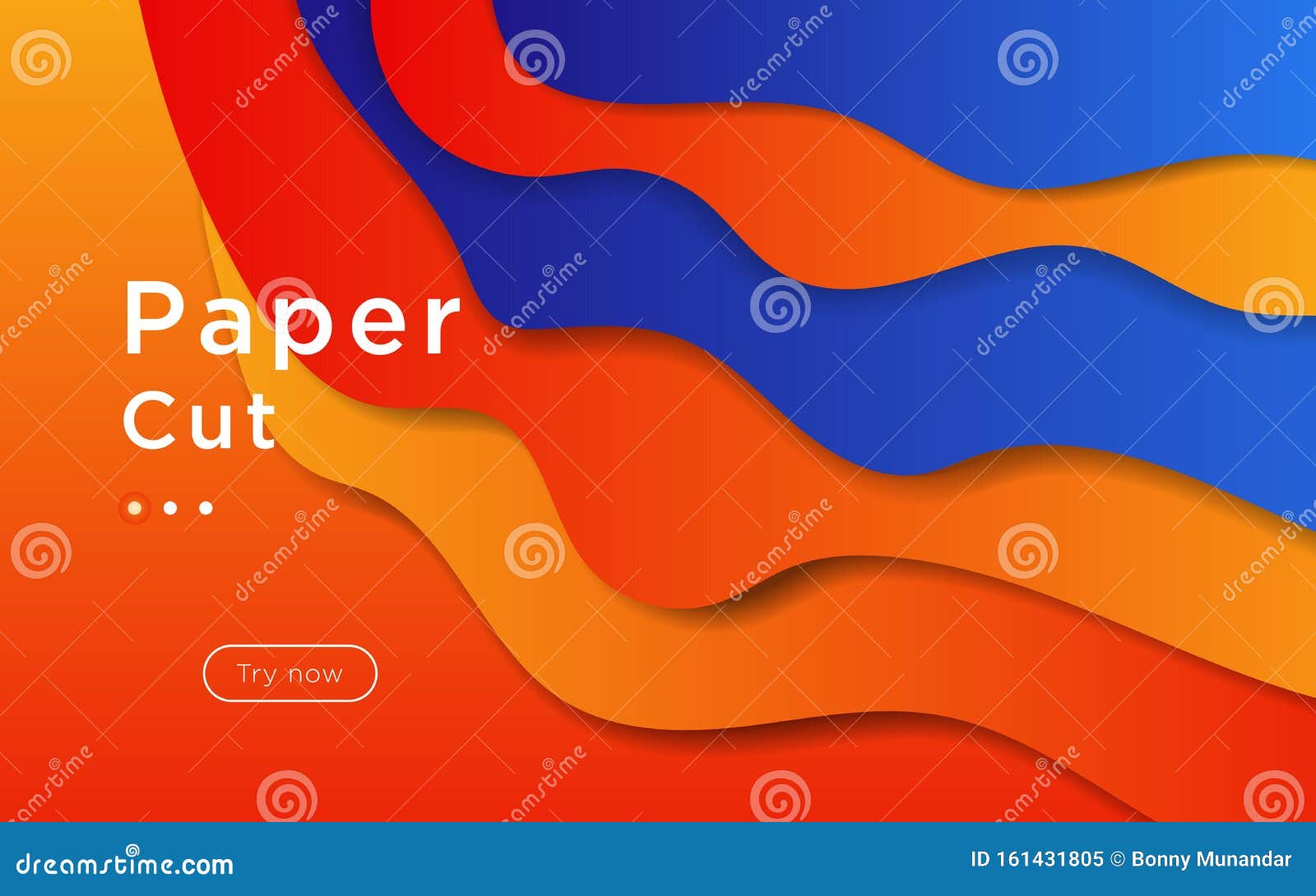 Papercut Background with Gradient Colorful Stock Illustration ...