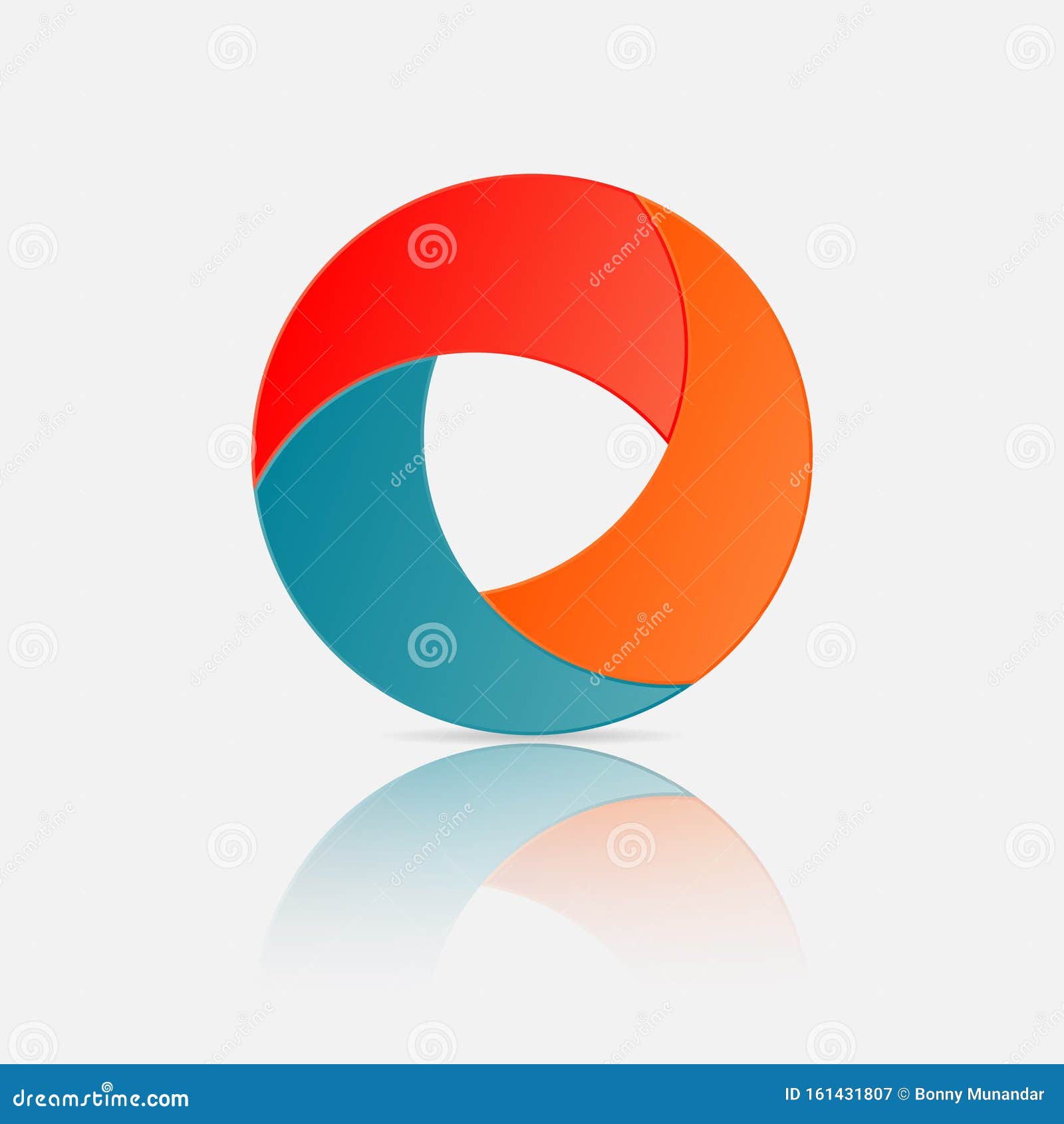 3d Circle Logo Design with Gradient and Paper Shadow Effect ...