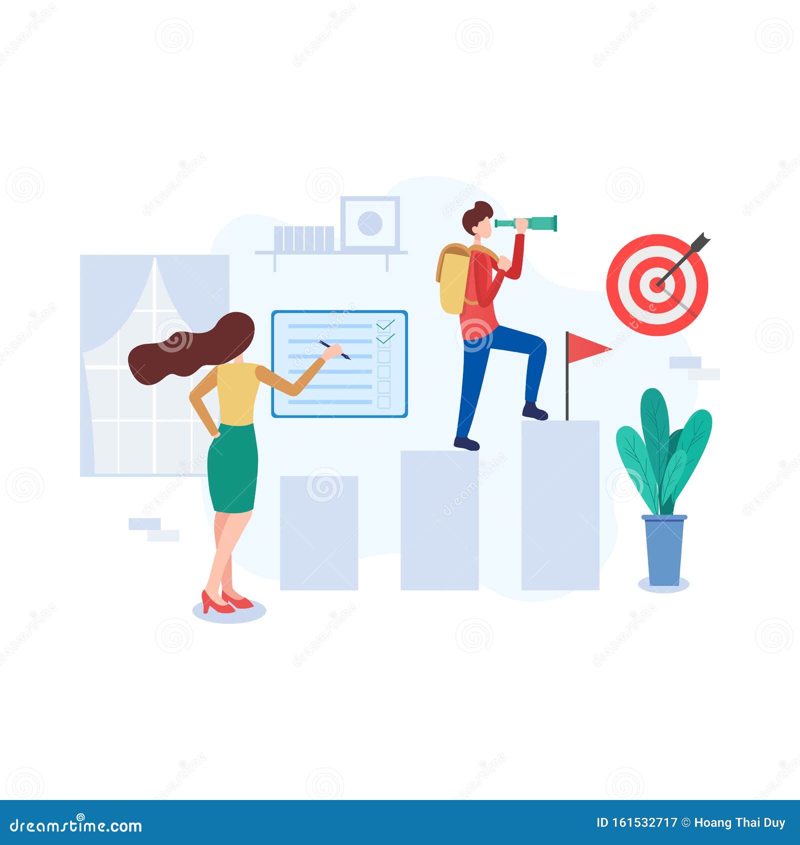 Mission Concept in Business with Vector Icon. Symbol Leadership ...