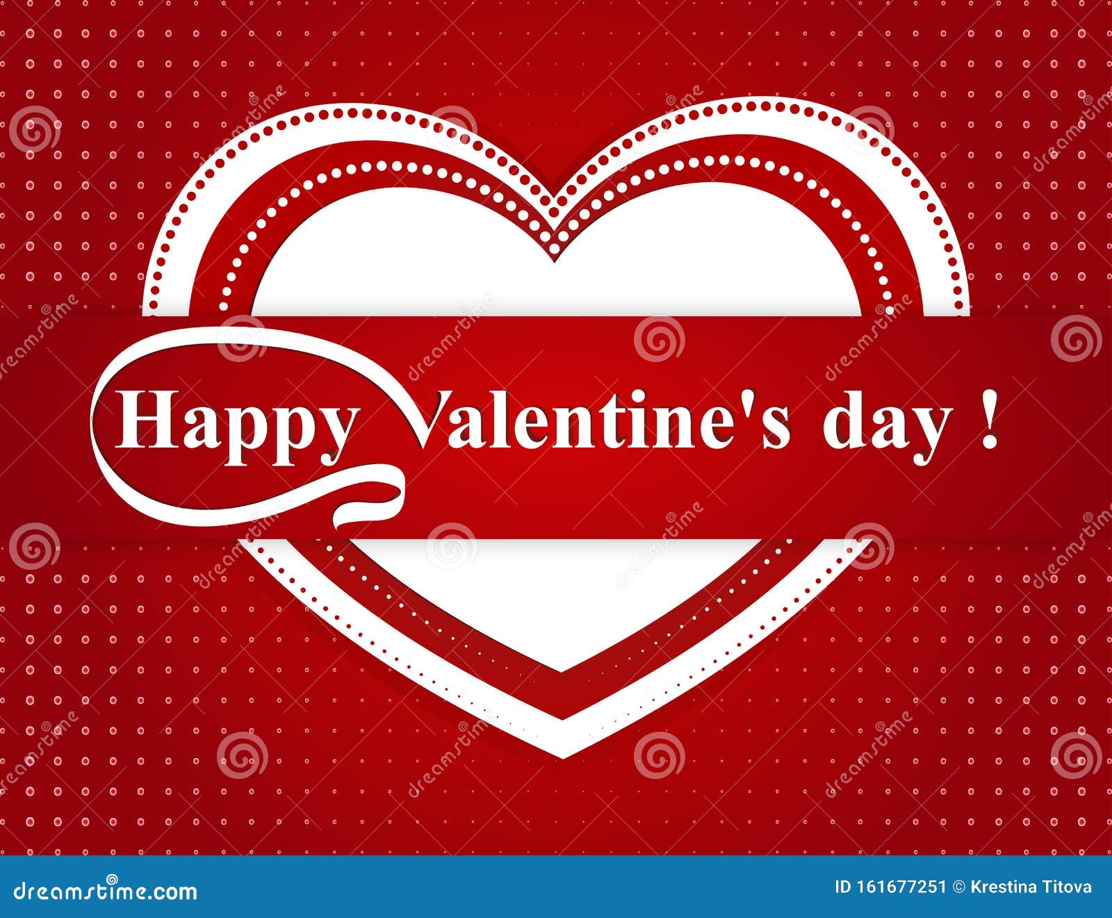 Postcard Valentine`s Day with a Heart and an Inscription. Stock Vector ...