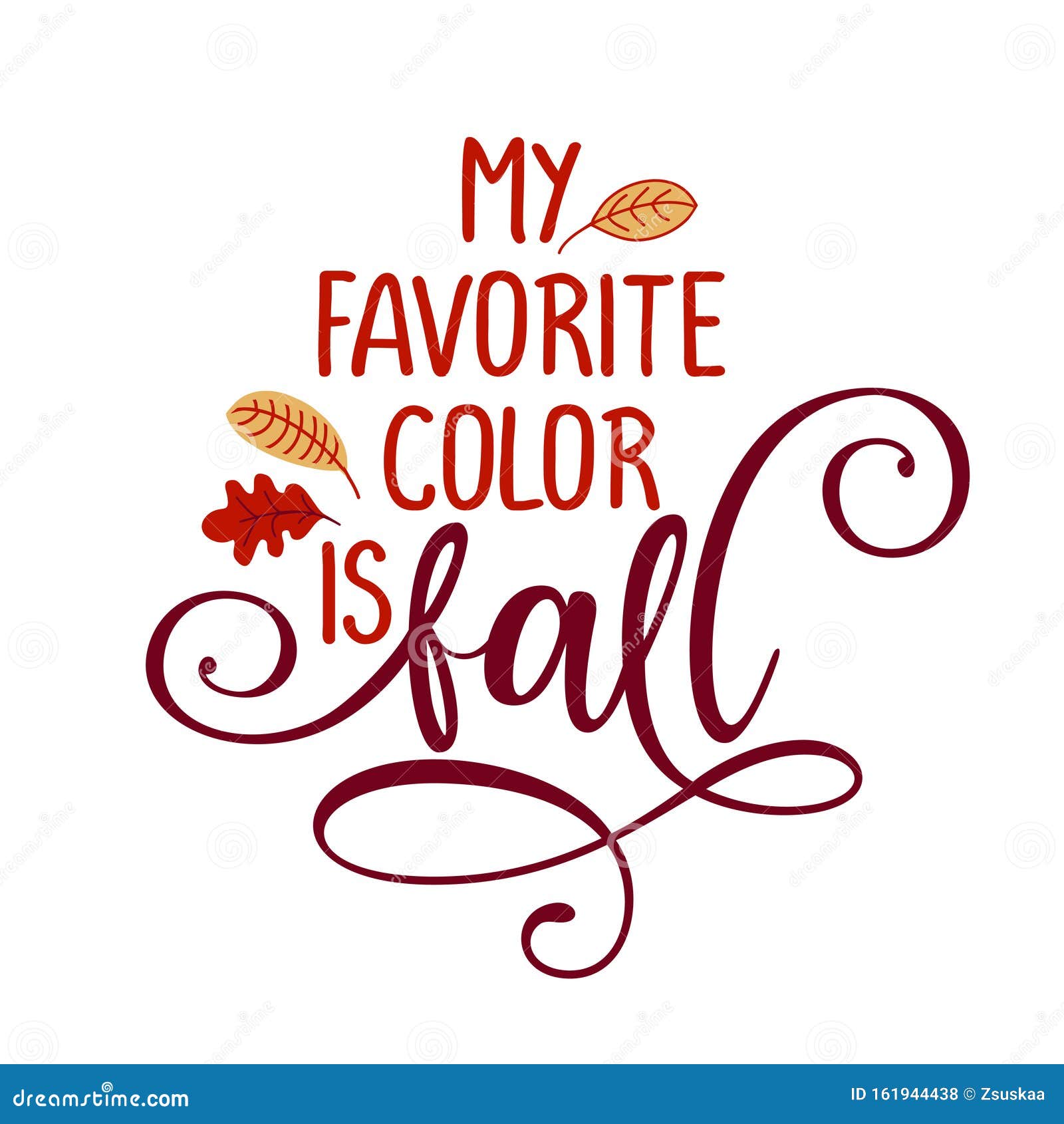 My Favorite Color Is October Cartoon Vector | CartoonDealer.com #131409901