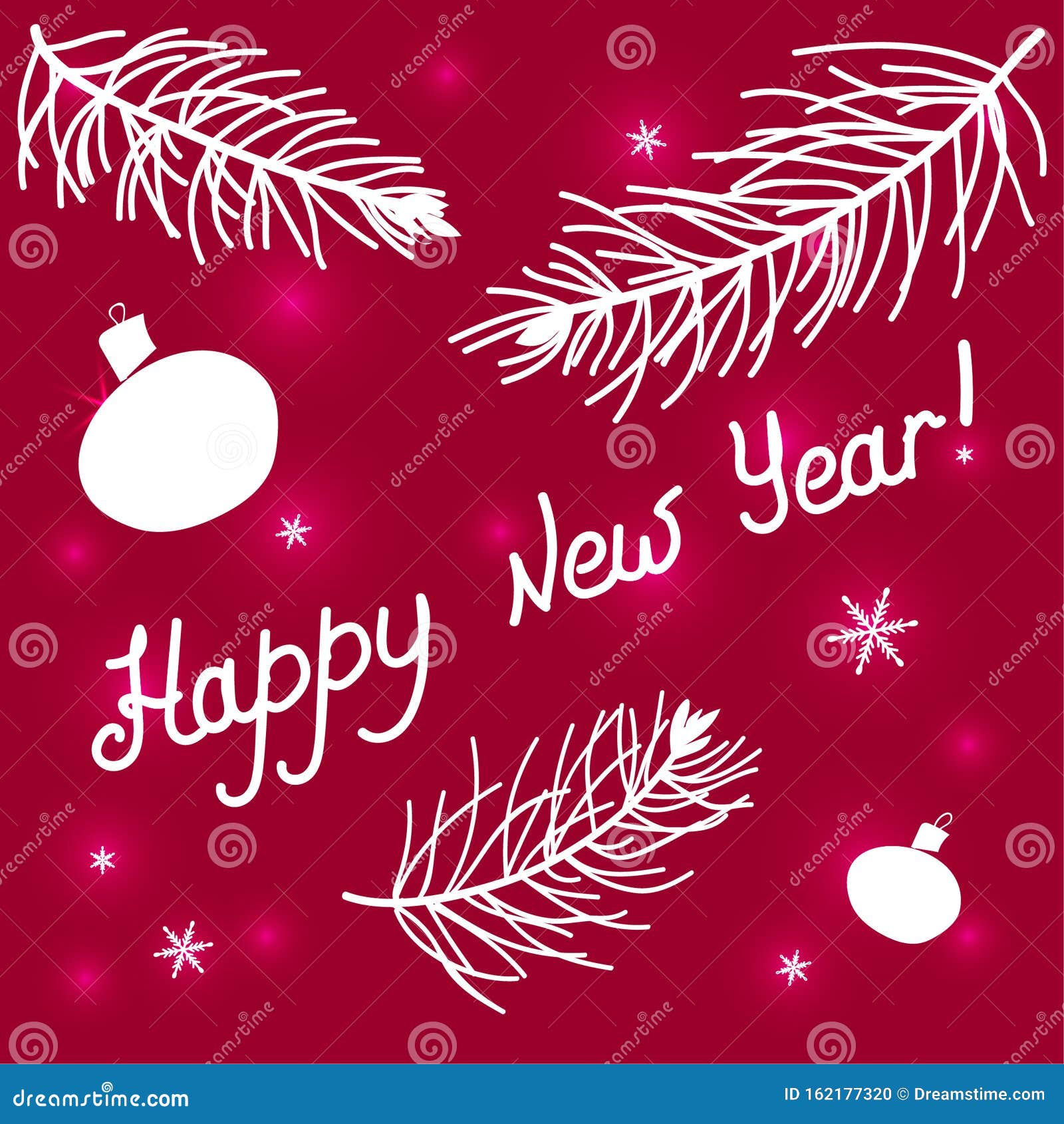 Festive Christmas Composition for Cards and Invitations. Beautiful ...