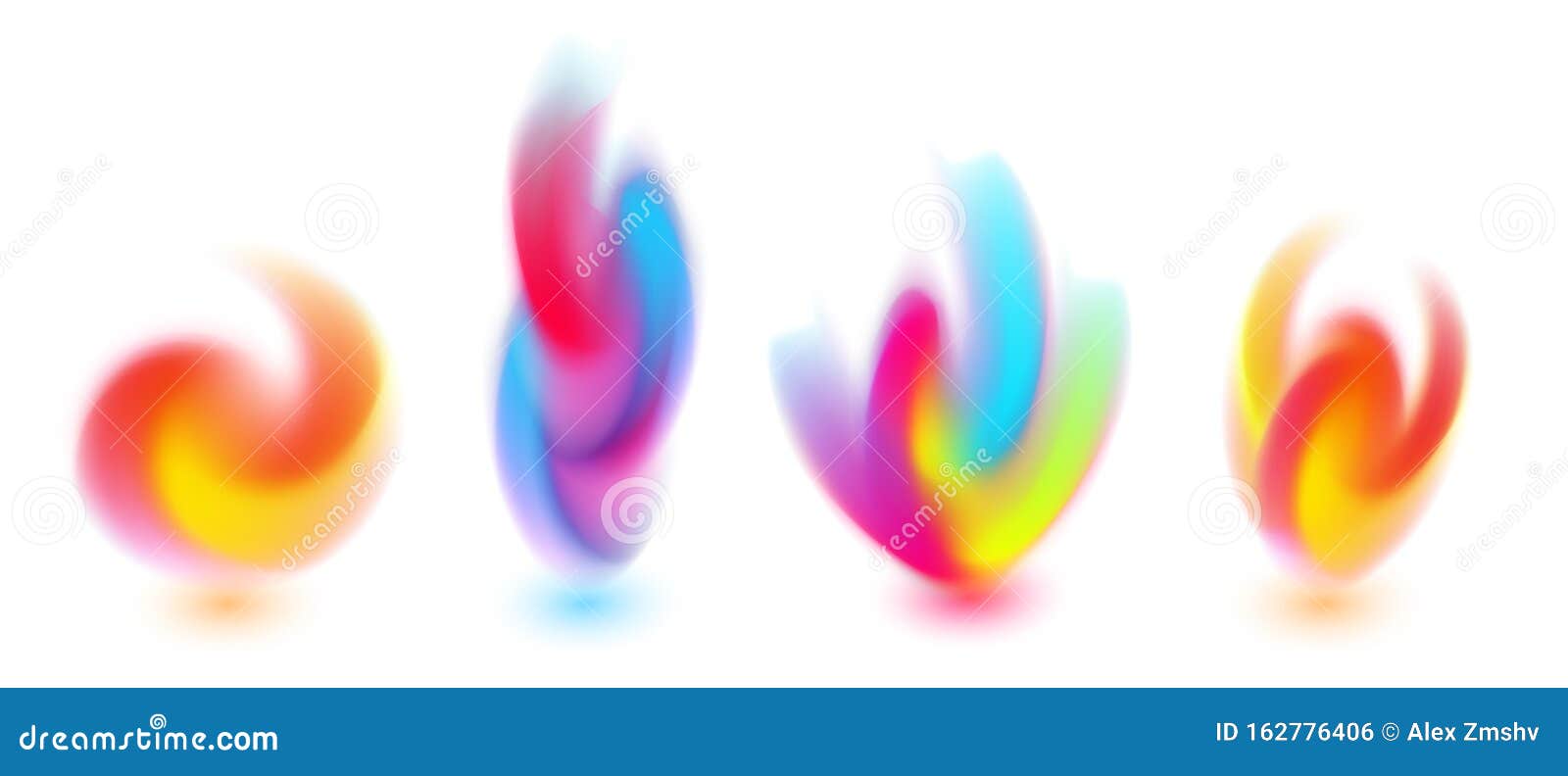 Abstract Colorful Fire Flame Flower Vector Logo Stock Vector ...