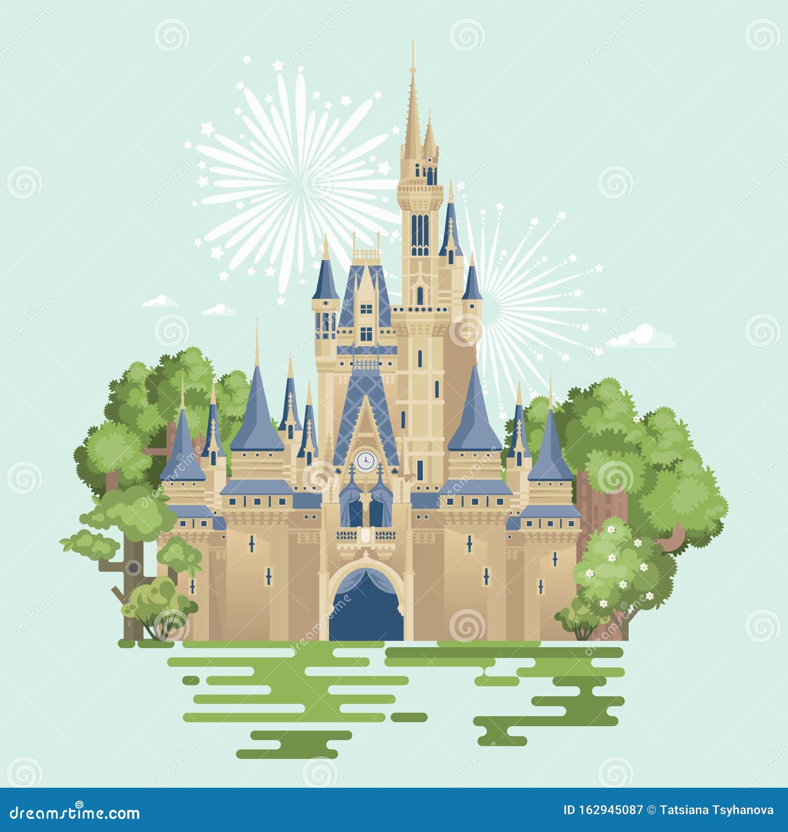 Disney Princess Castle Cartoon