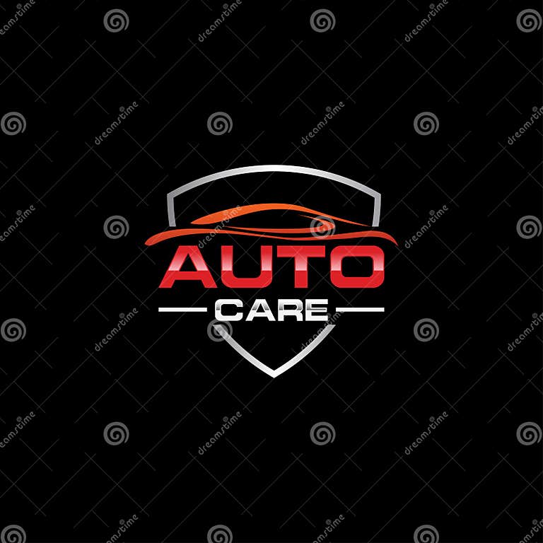 Auto Car Logo Template Vector Icon Silver and Red Colors, Stock Vector ...