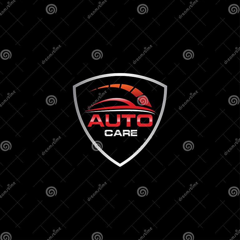 Auto Car Logo Template Vector Icon Silver and Red Colors, Stock Vector ...