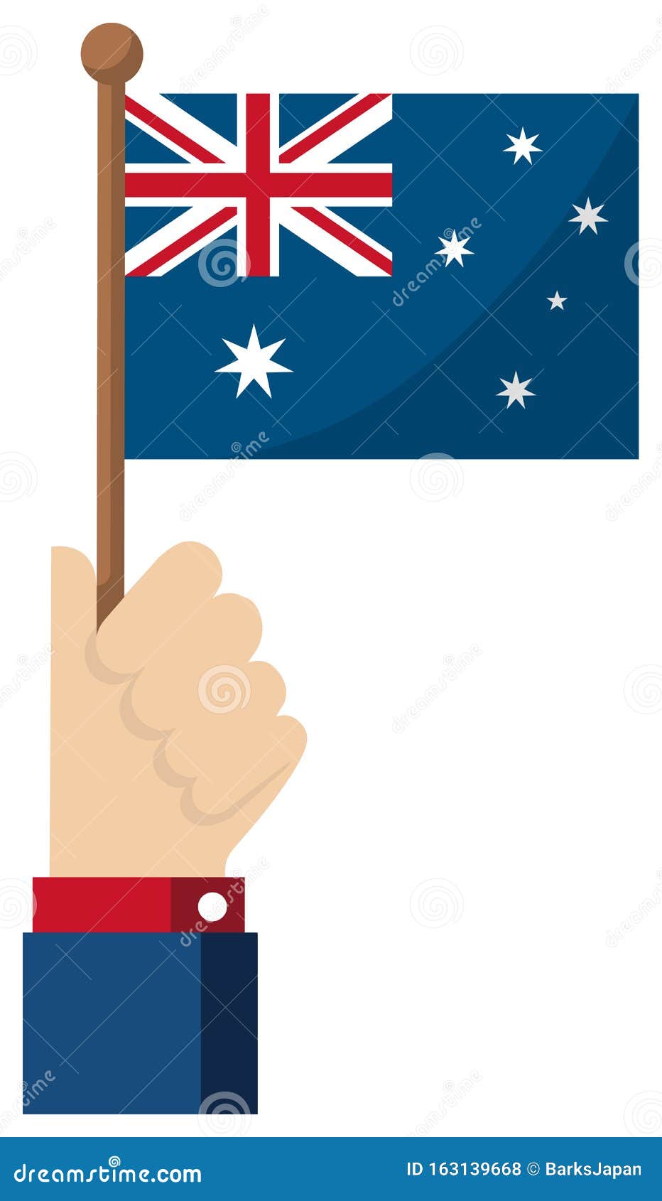 Holding the National Flag in Hand / Australia Stock Vector ...