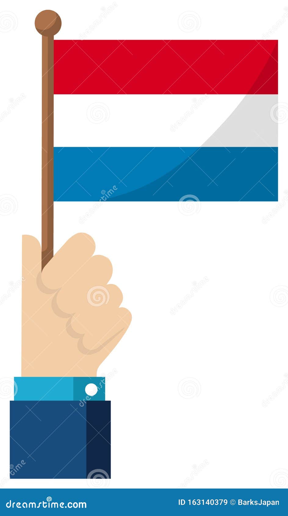 Holding the National Flag in Hand / Netherlands Stock Vector ...