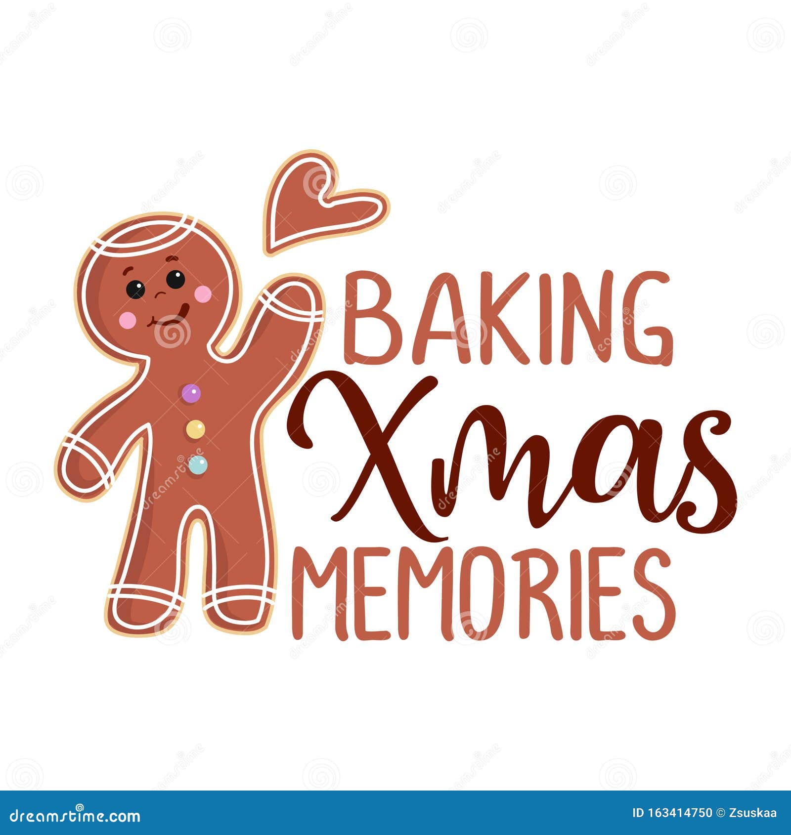 Baking Xmas Memories - Hand Drawn Vector Illustration. Stock Vector ...