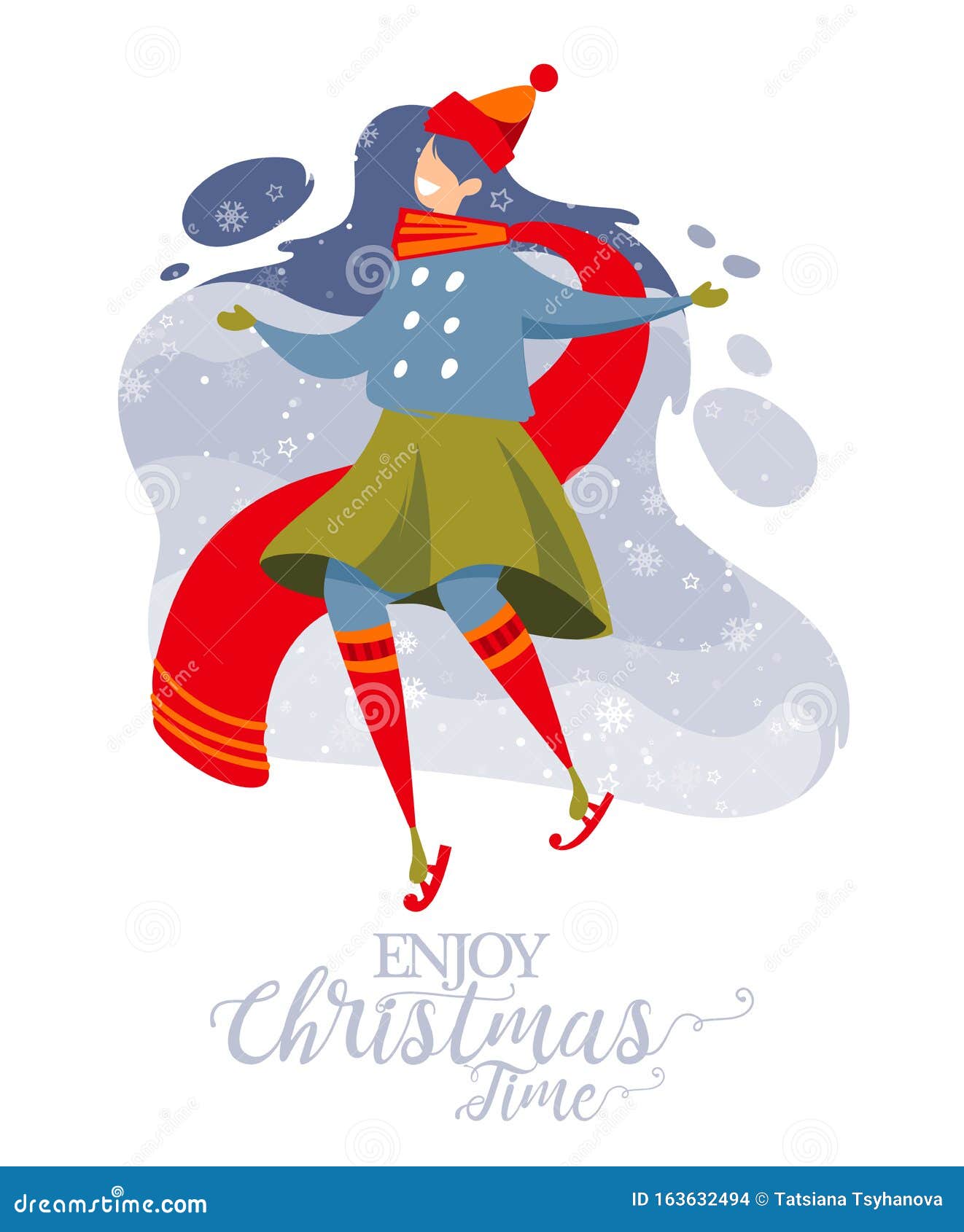 Enjoy Christmas Time. Happy New Year and a Very Merry Christmas Stock ...