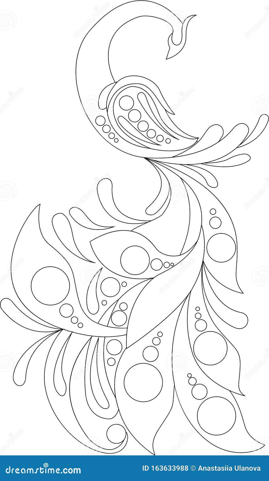 Children`s Coloring of Firebird Stock Vector - Illustration of pattern ...
