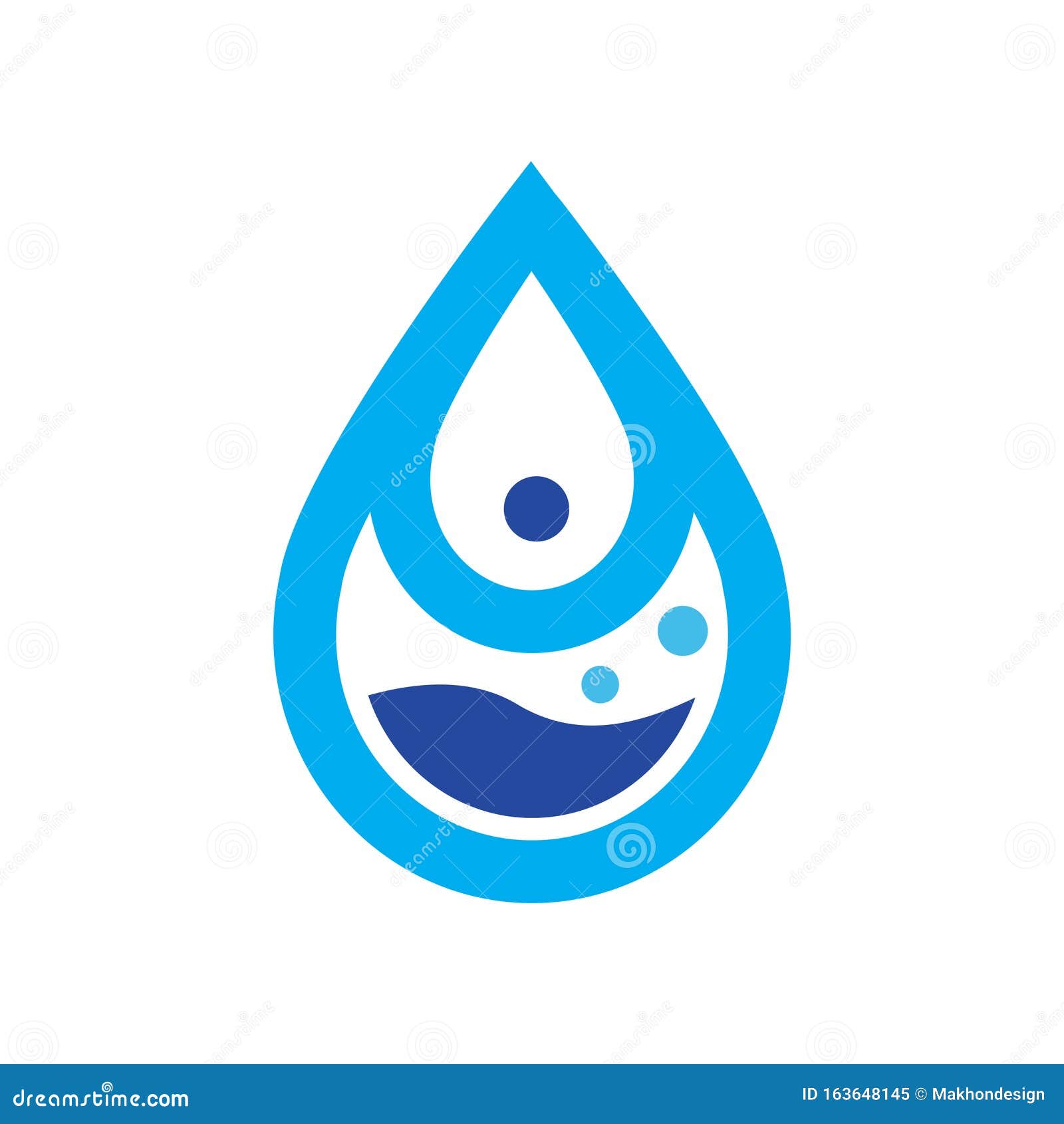 Abstract Water Drop Logo Sign Symbol on White Background, Stock ...