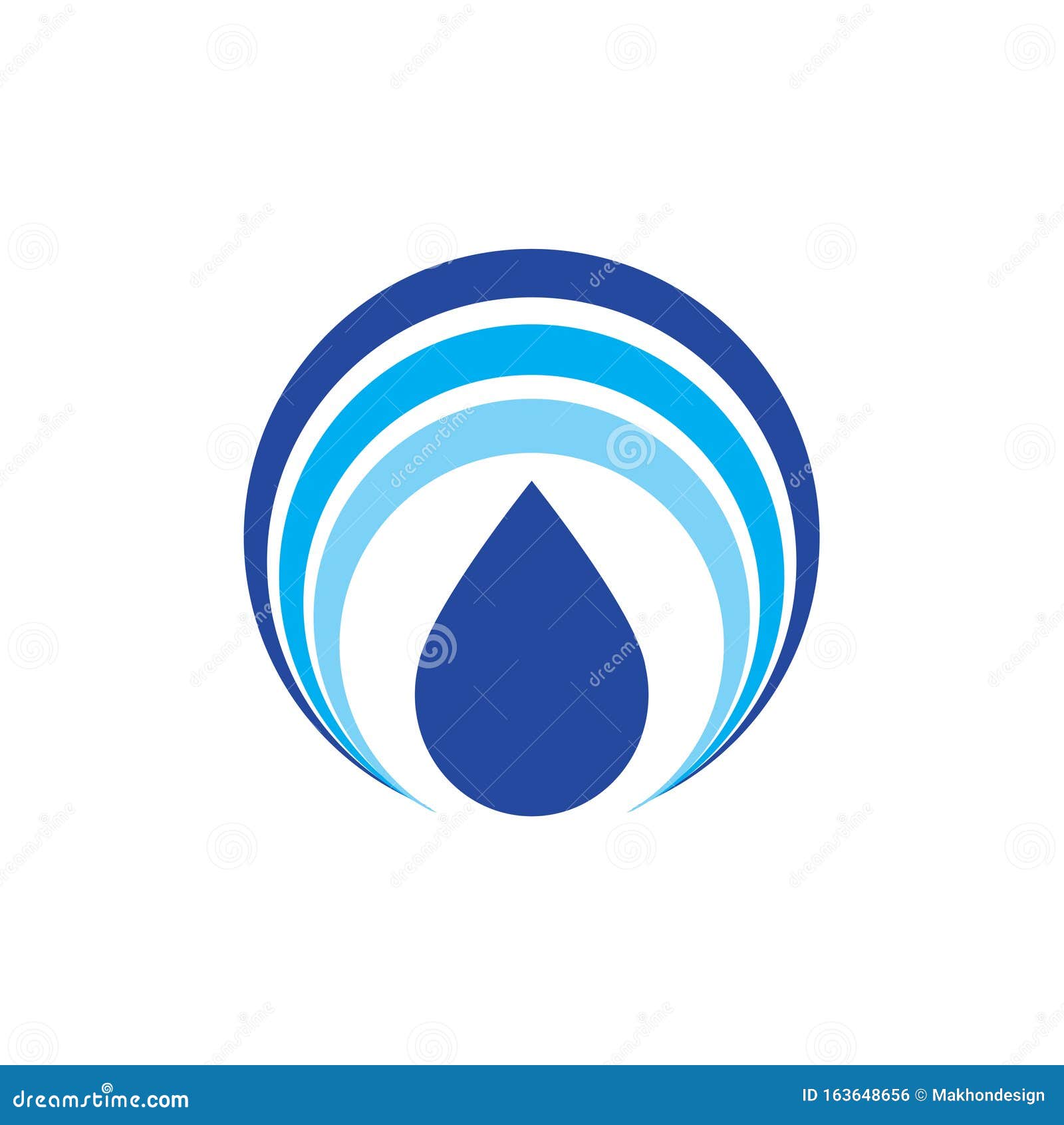 Abstract Water Drop Logo Sign Symbol on White Background, Stock Vector ...