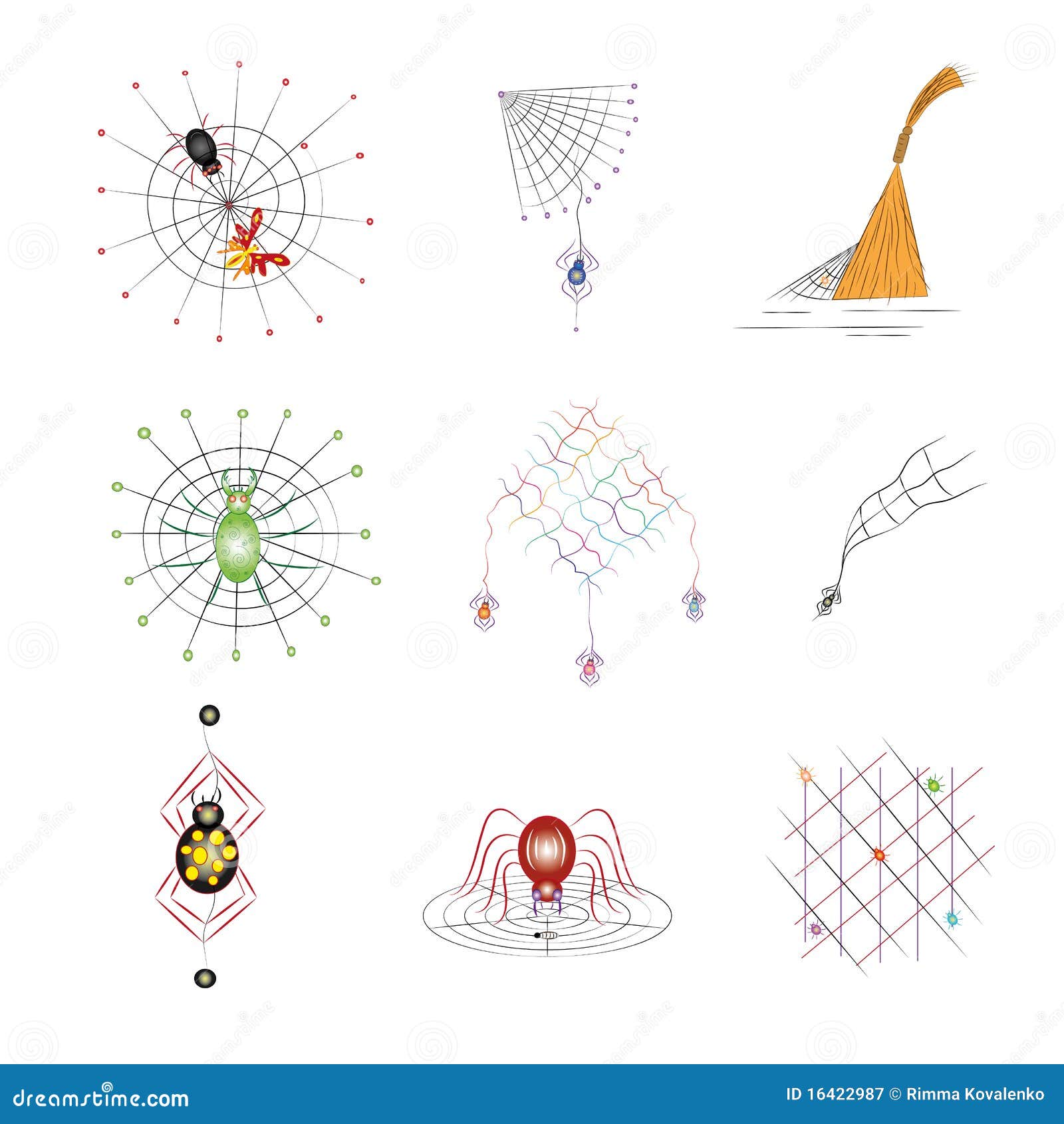 Web stock vector. Illustration of trap, spiders, spiral - 16422987