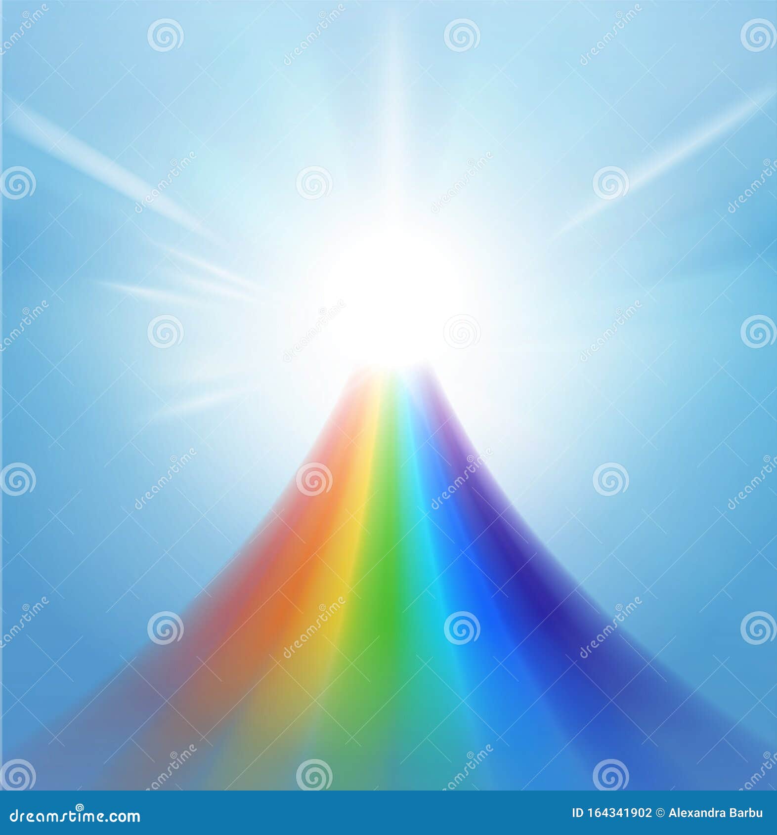 Rainbow Road, Heaven, Rainbow Bridge, White Light Stock Vector ...