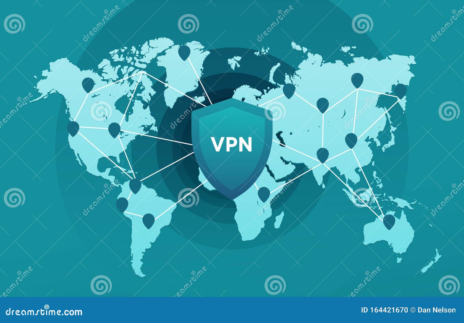 VPN connection map stock illustration. Illustration of modern - 164421670