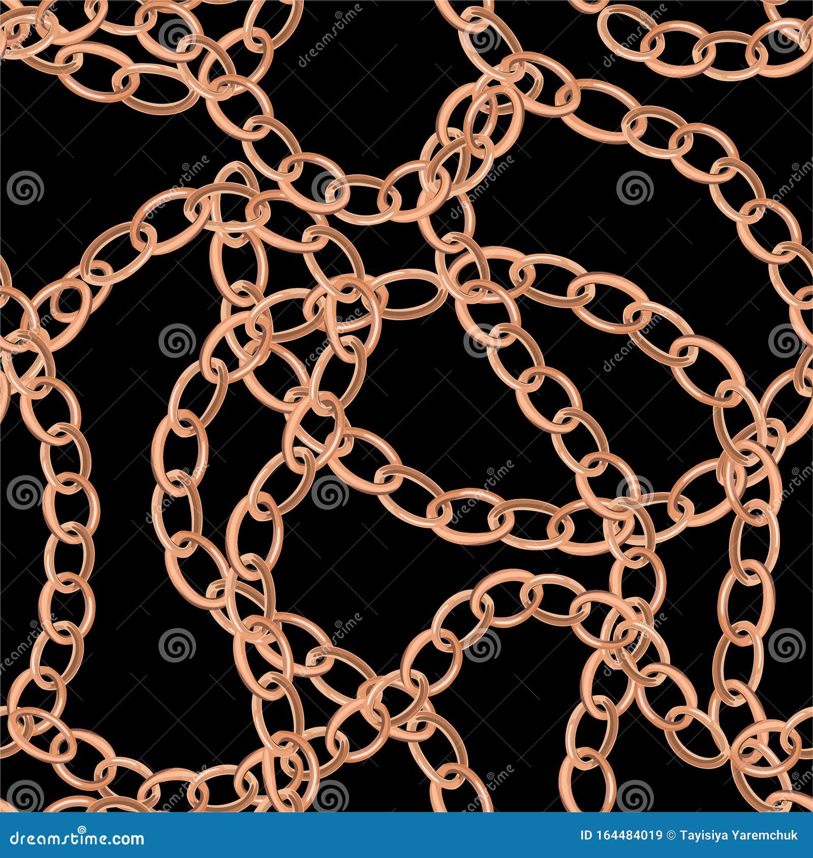 Trendy Pattern with Chains. Vector Seamless Texture. Stock Illustration ...