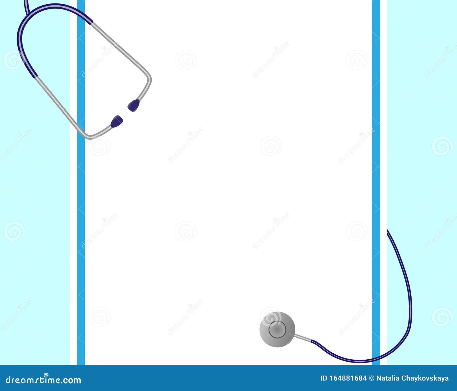 Medical Background with Stethoscope Vertical Frame for the Presentation ...