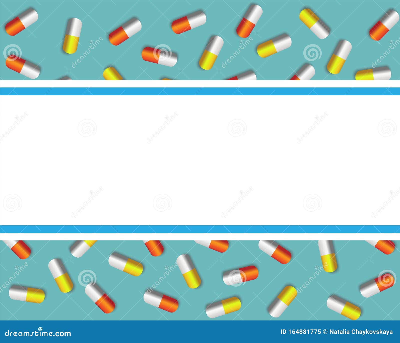 Medical Background Pills Frame for Presentation.Vector Illustration ...
