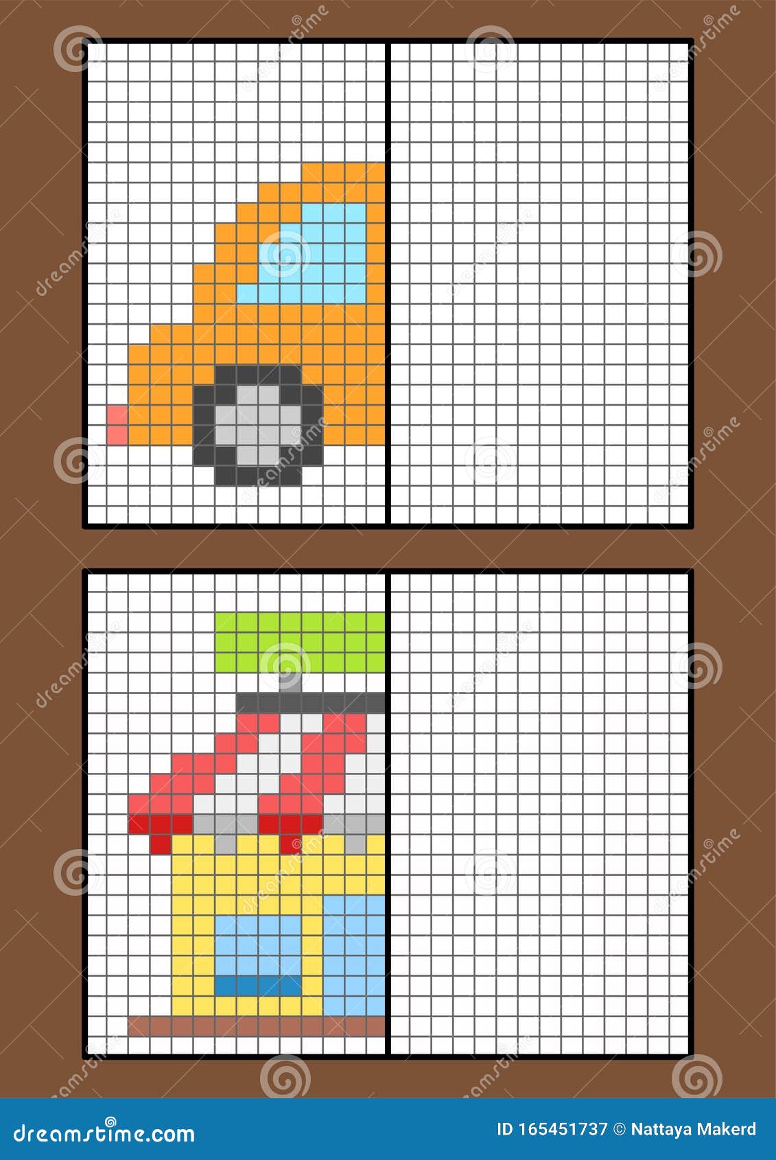 Paint in Squares Invert with Sample Images. Coloring the Other Half of ...