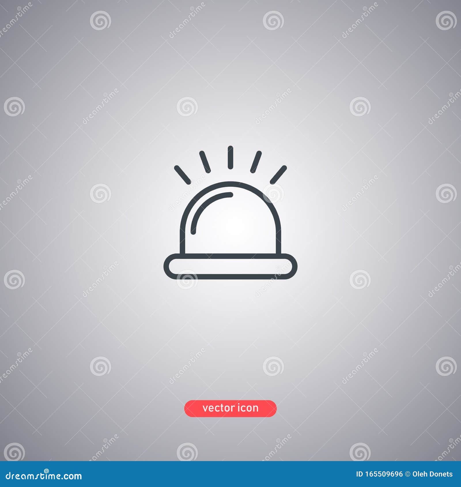 Flasher Icon in Line Style Isolated on a White Background. Modern Style ...