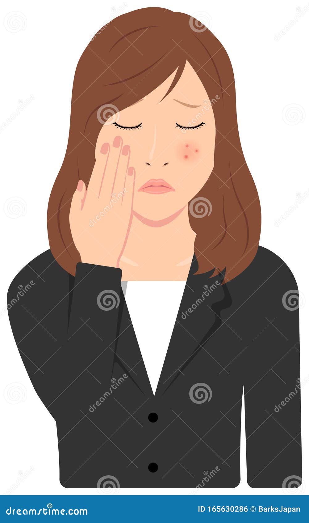 Body Rash Line And Solid Icon, Allergy Concept, Dermatitis Or Eczema On ...