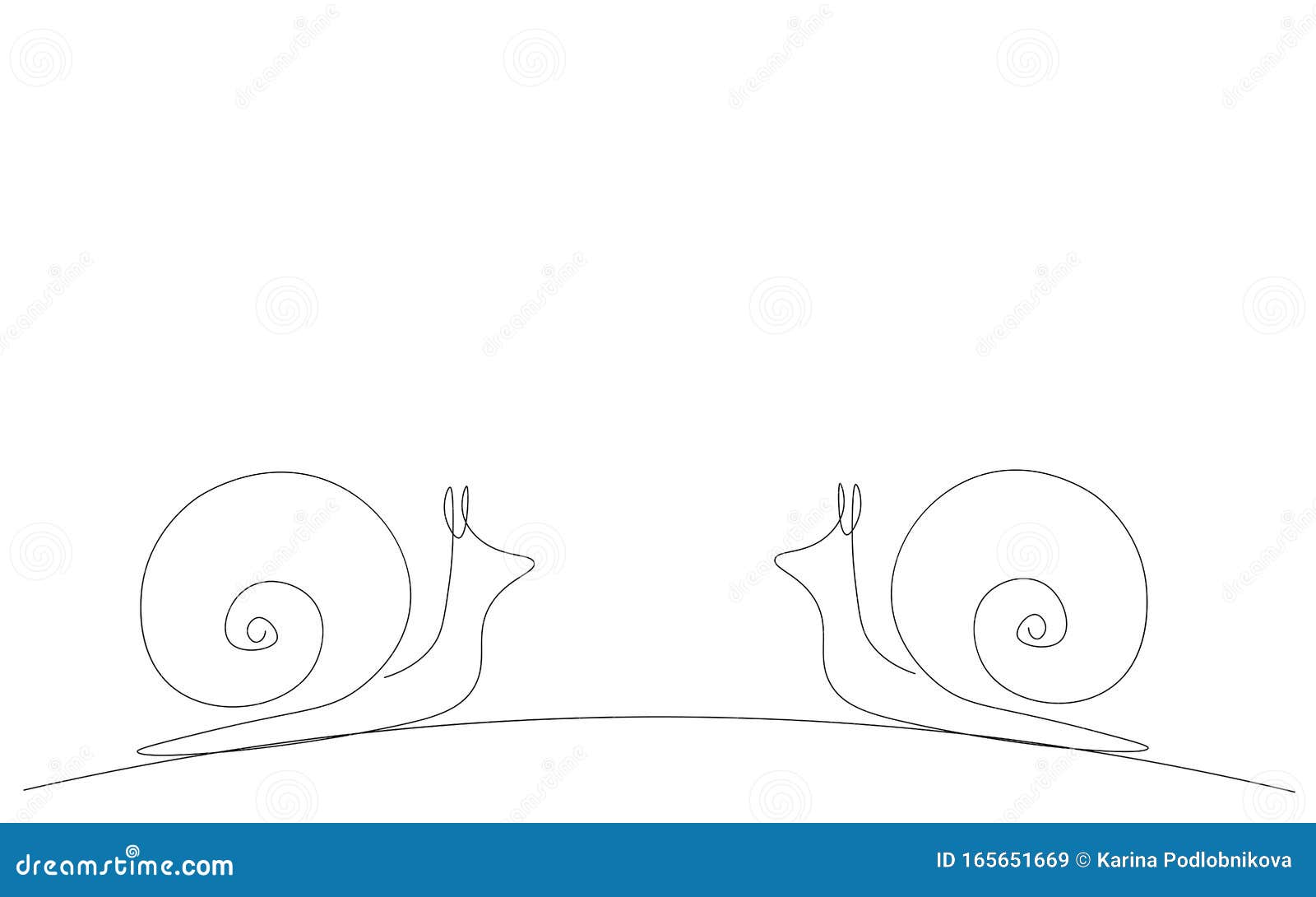 Drawing Of A Snail. Hand-drawn In Sketch Style Snail With Shell Spiral ...