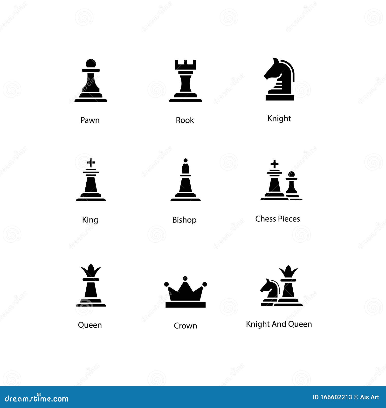 Set of Business Icon Symbol Chess Stock Vector - Illustration of market ...