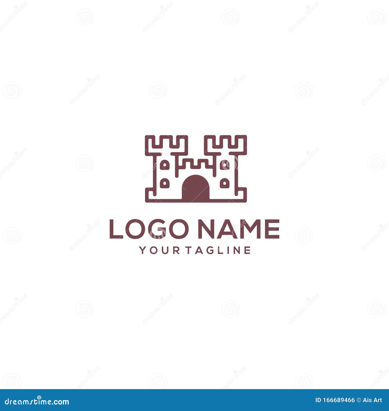 Black Castle Logo Design Vector Stock Vector - Illustration of ...