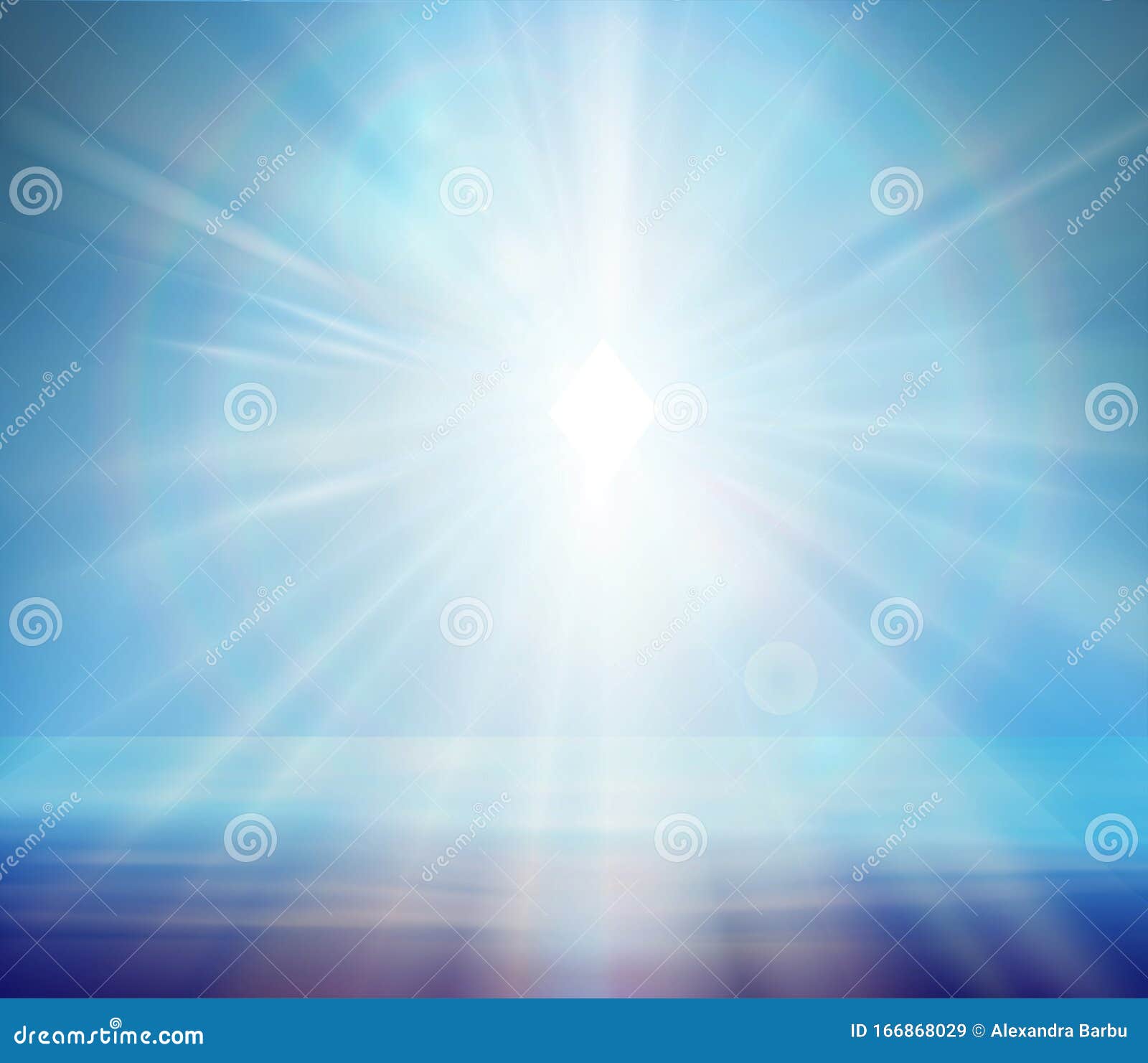 Sun Flare, Light Burst Rays Portal, Gate To Other World Stock Vector ...
