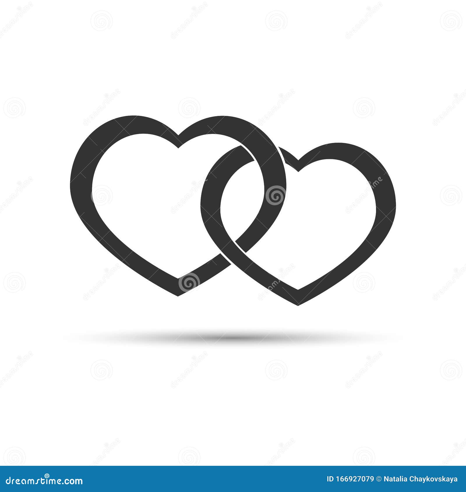 Interlocking Hearts Clip Art