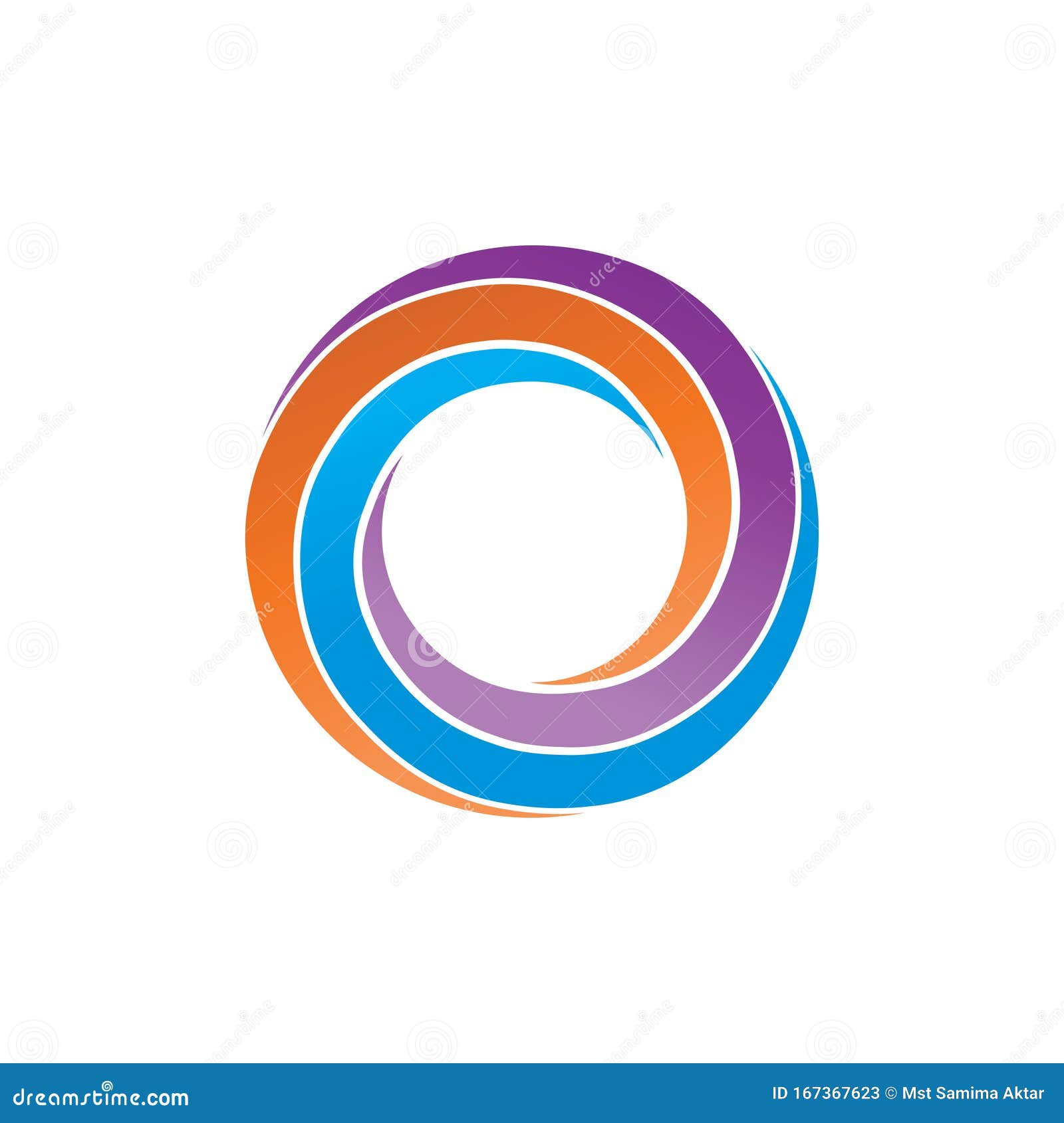 Abstract Circular Spiral Swoosh Symbol Logo Design. Stock Vector ...