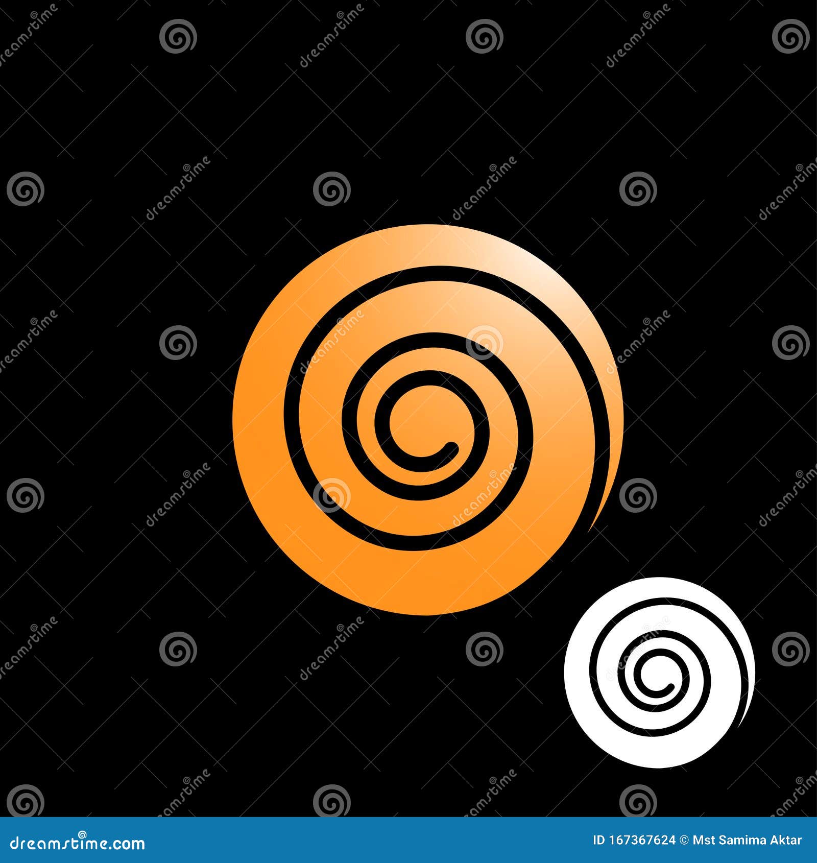 Abstract Circular Spiral Swoosh Symbol Logo Design. Stock Vector ...