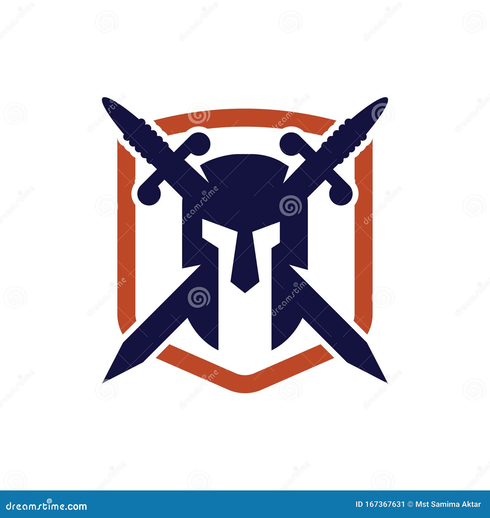 Abstract Gladiator Warrior Vector Logo Icon. Stock Vector ...